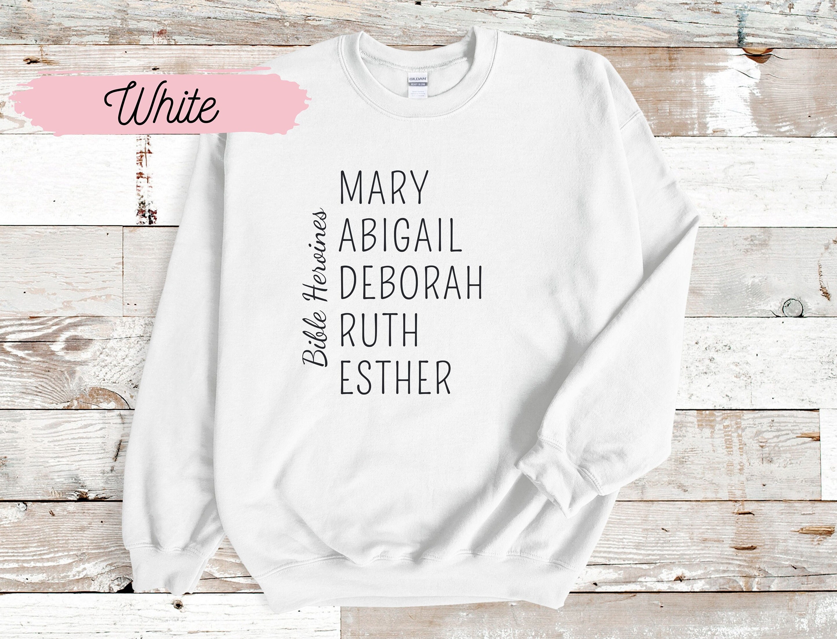 Christian Sweatshirt, Bible Heroine Shirt, Women of Faith, Jesus ...