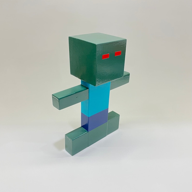 Minecraft Zombie Figure - Etsy