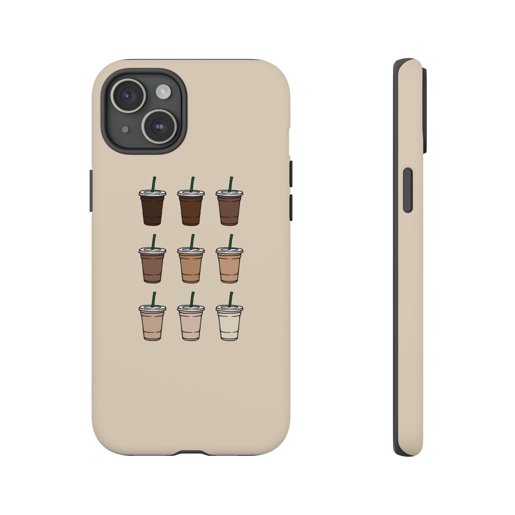 Dainty Coffee Phone Case, Iced Coffee Girly, Minimalist Aesthetic ...