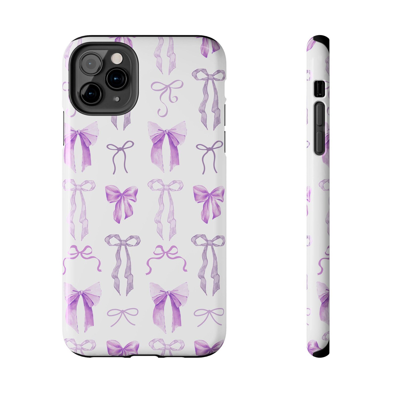 Coquette Purple Bow Phone Case, Lavender Girly, Cute and Preppy, iPhone ...