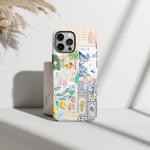 Coquette Italian Summer Collage Phone Case, Coastal Italy Phone Case ...