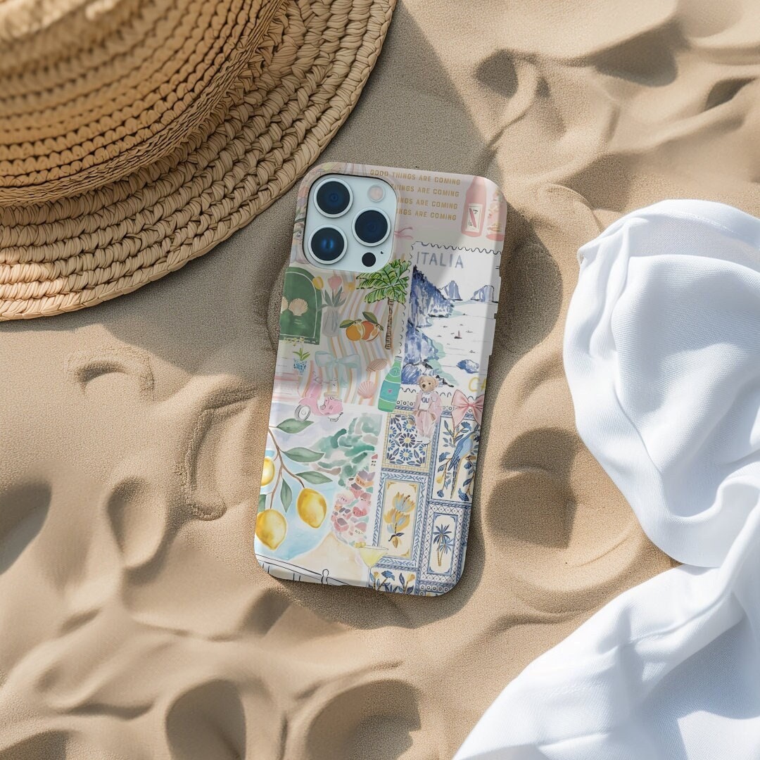 Coquette Italian Summer Collage Phone Case, Coastal Italy Phone Case ...