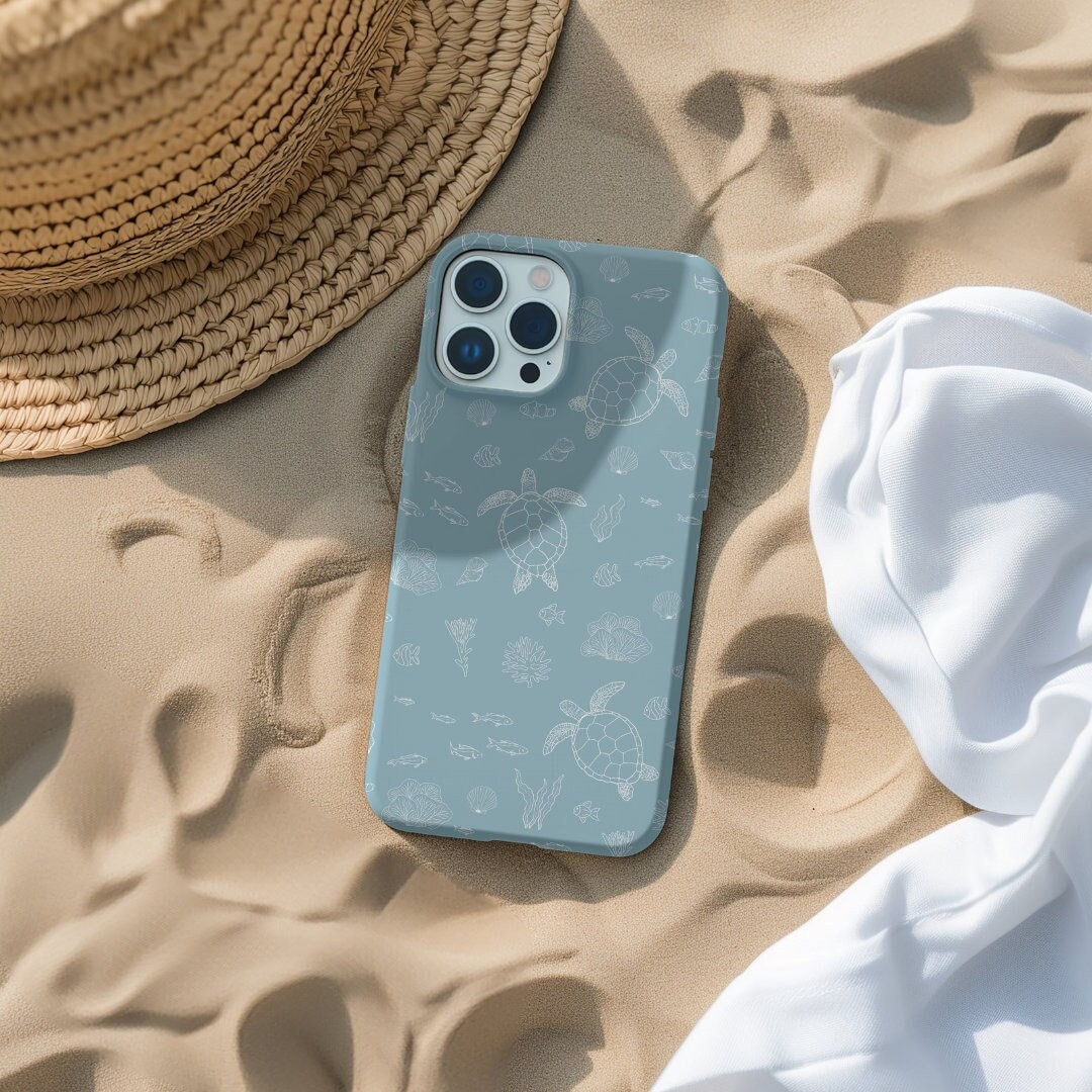 Ocean Themed Phone Case, Cute Sea Turtles, Gifts for Beach Lovers ...