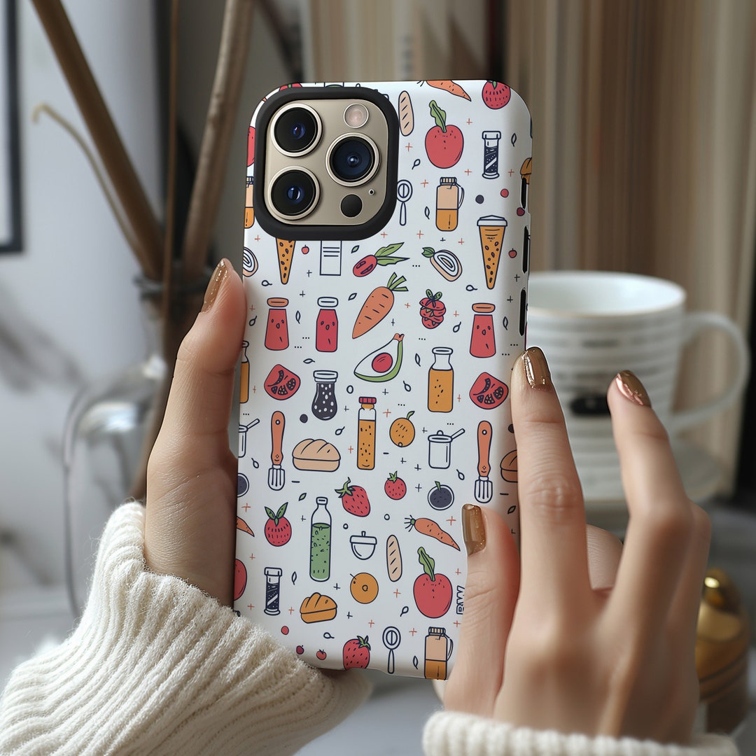 Cute Cooking Ingredients Aesthetic Chef Phone Case for iPhone 8 X XR XS ...