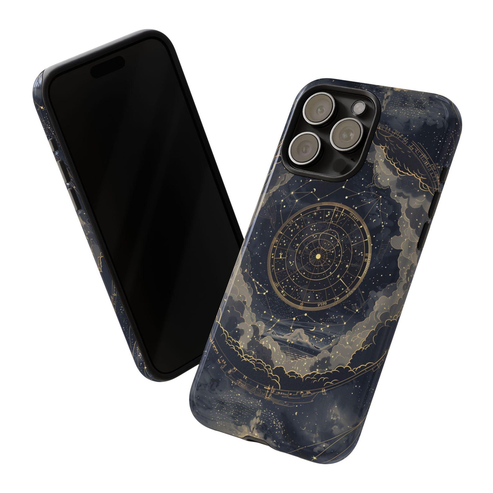 Cosmic Wheel Art Deco Celestial Star Phone Case Cover for iPhone 8 X XR ...