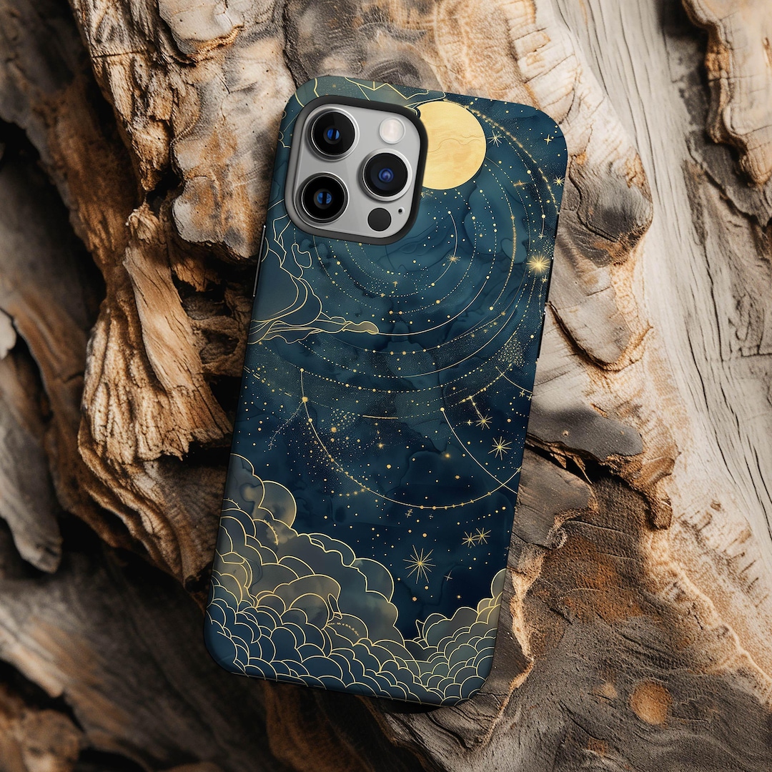 Starry Circles Art Deco Celestial Star Phone Case for iPhone 8 X XR XS ...
