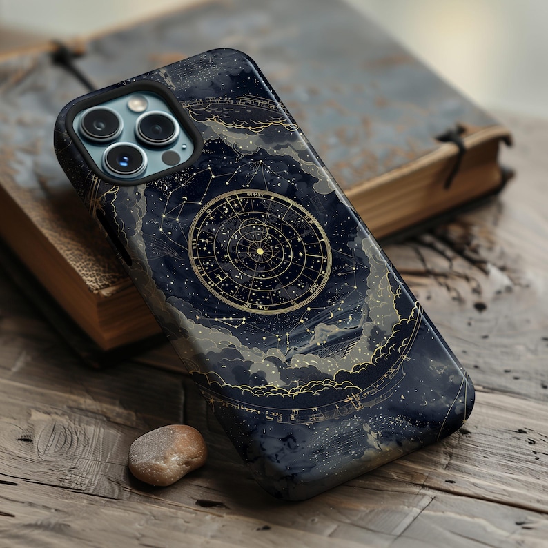 Cosmic Wheel Art Deco Celestial Star Phone Case Cover for iPhone 8 X XR ...
