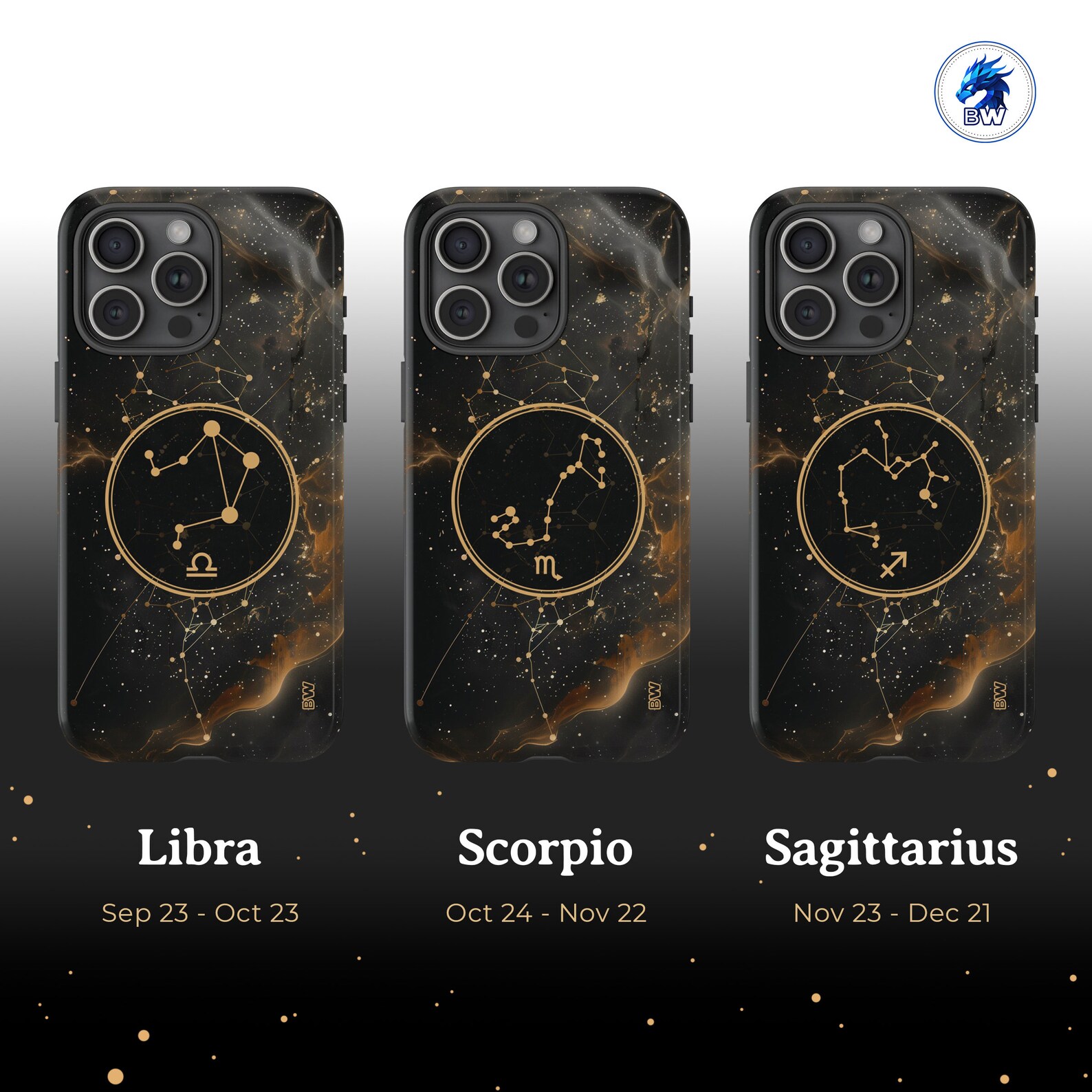 Star Zodiac Glossy Personalized Astrology Phone Case for iPhone 8 X XR ...