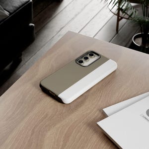 Minimalist Vertical Two-tone Matte Phone Case Cover for iPhone 17 16 15 ...