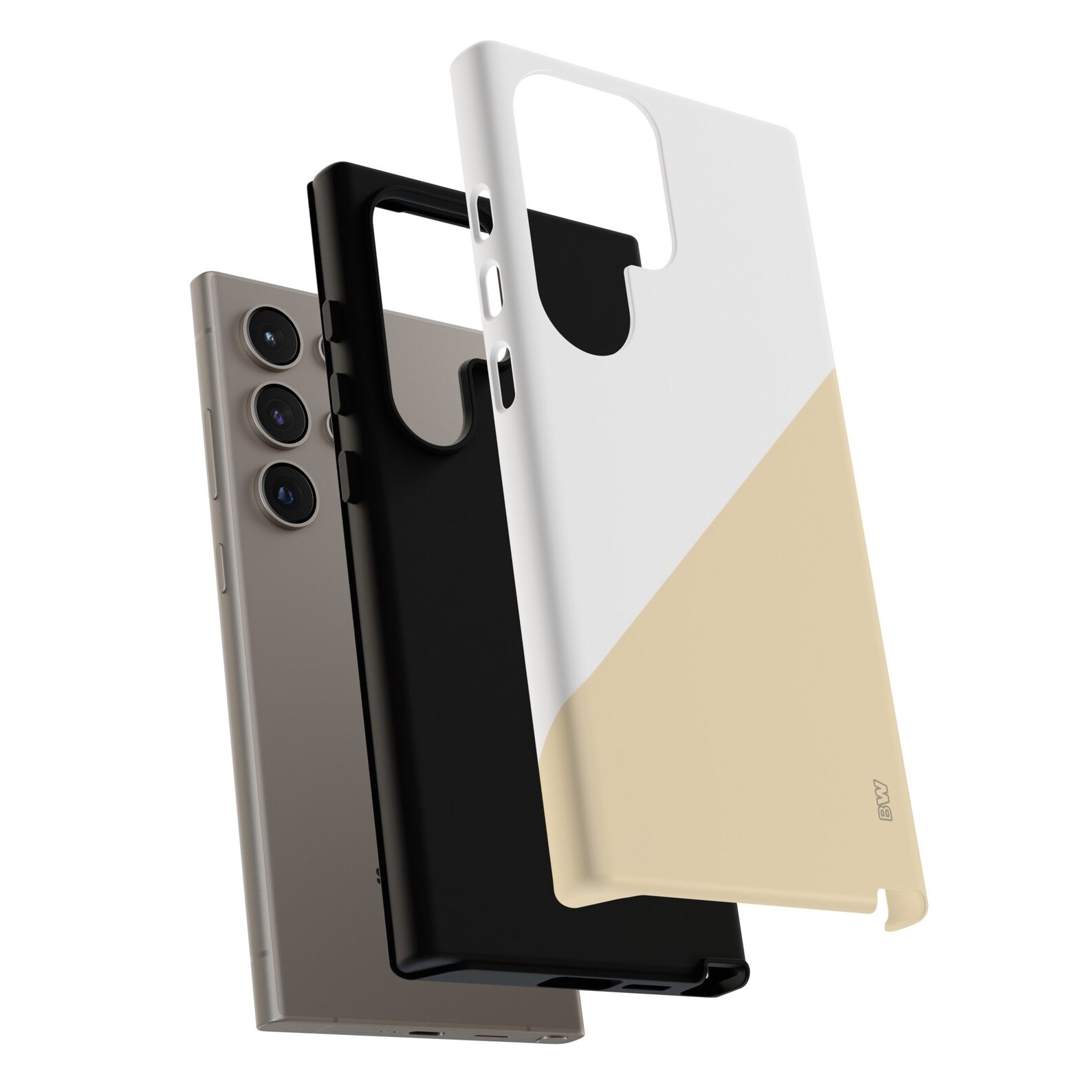 Minimalist Diagonal Two-tone Matte Phone Case Cover for iPhone 15 14 13 ...