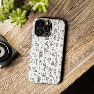 Cute Gardening Pattern Aesthetic Phone Case Cover for iPhone 15 14 13 ...