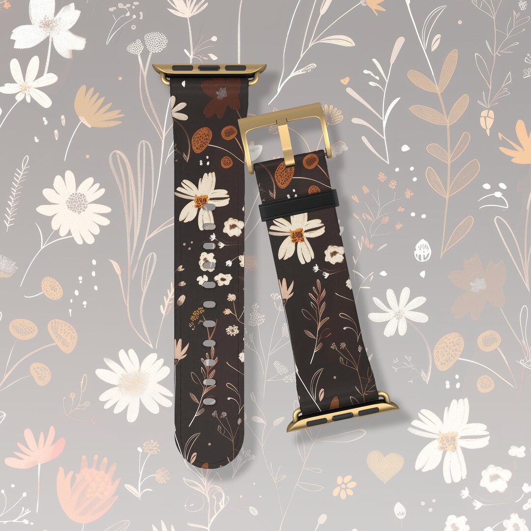 Pretty Autumn Wildflower Aesthetic Floral Apple Watch Band Series 3 4 5 ...