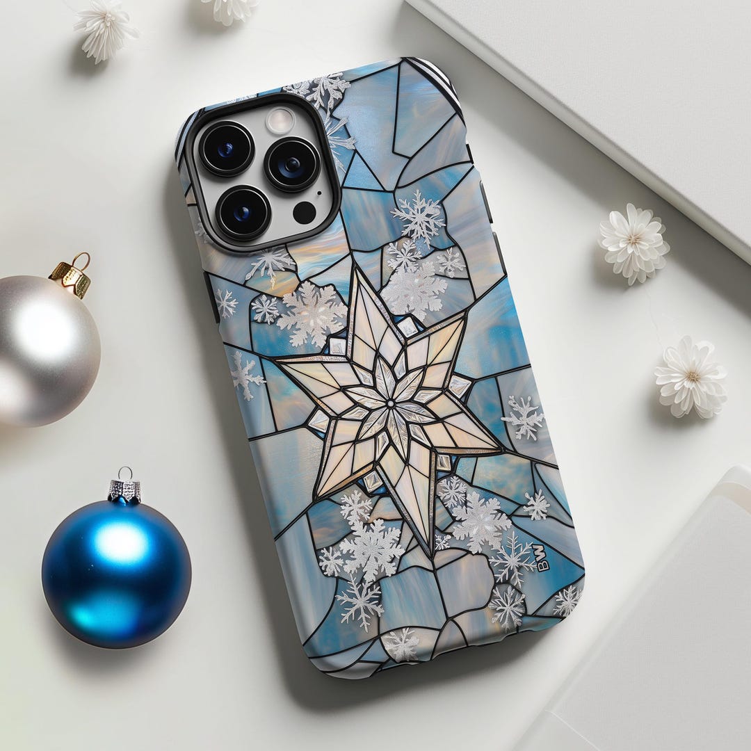 Christmas Star Winter Holiday Moravian Star Phone Case for iPhone 16 15 ...