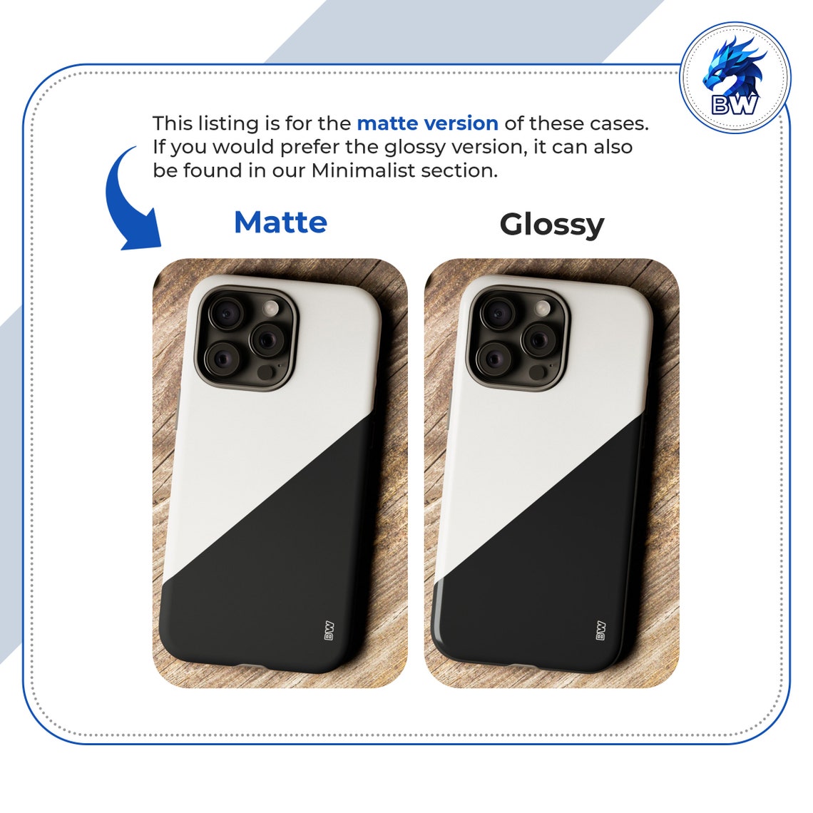 Minimalist Diagonal Two-tone Matte Phone Case Cover for iPhone 15 14 13 ...