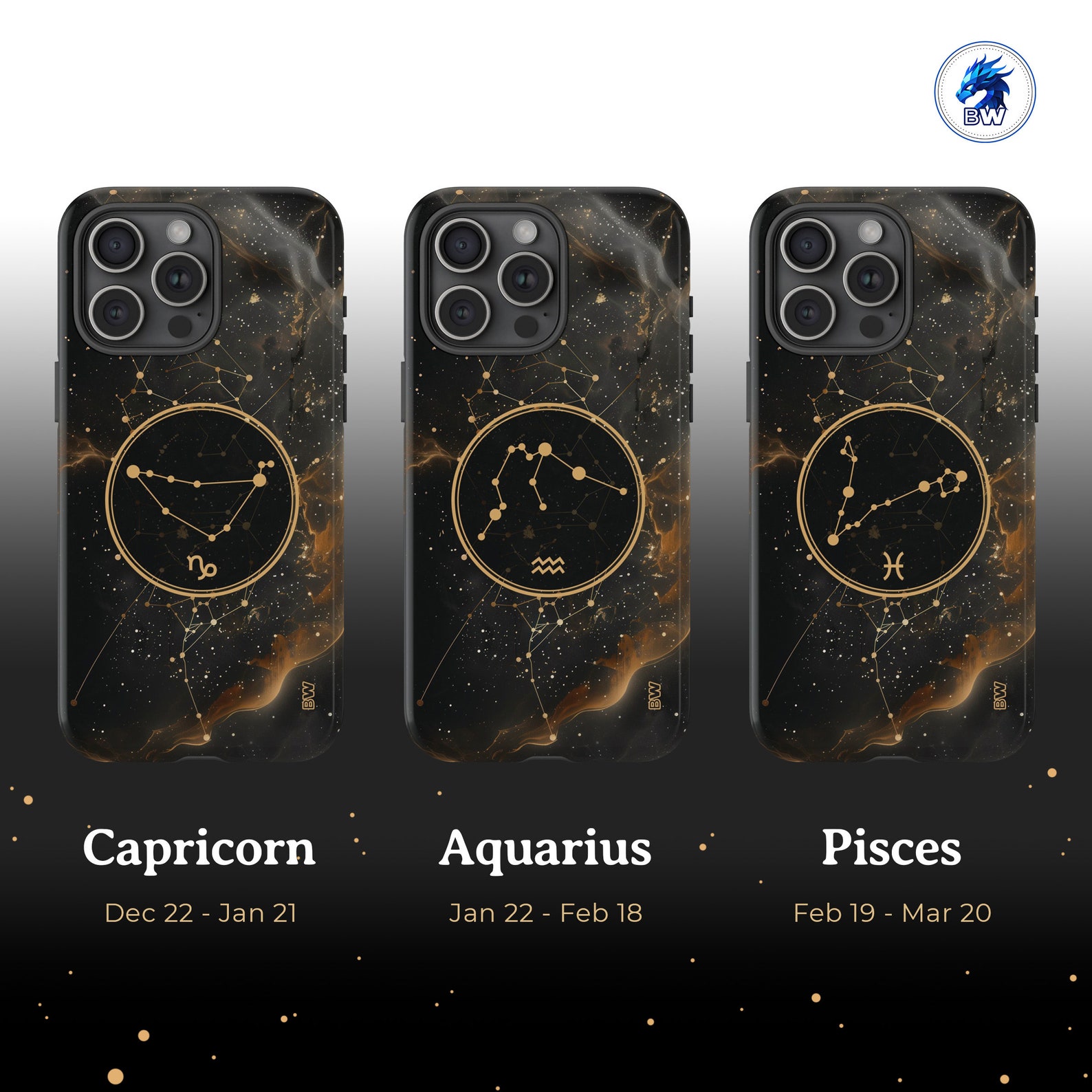 Star Zodiac Glossy Personalized Astrology Phone Case for iPhone 8 X XR ...