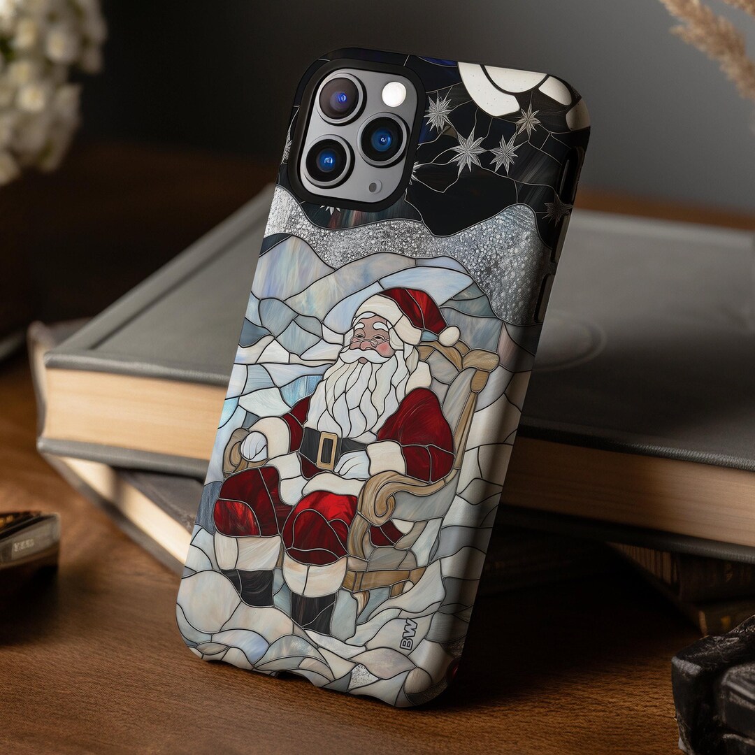 Jolly Old Saint Nick Santa Claus Christmas Phone Case for iPhone 16 15 ...