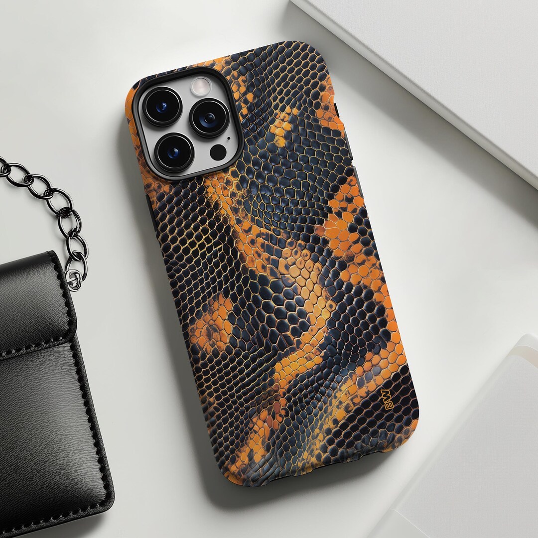 Snakeskin Print Reptile Pattern Aesthetic Phone Case for iPhone 8 X XR ...