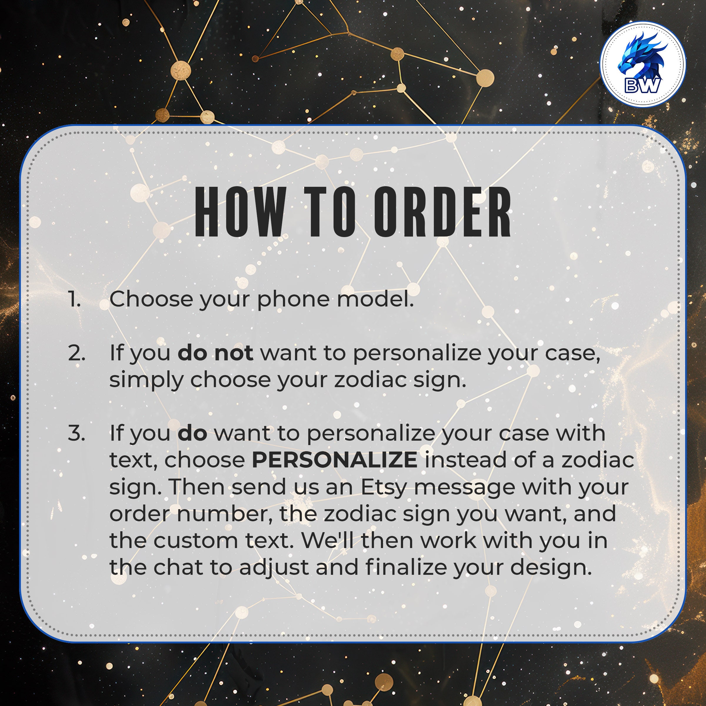 Star Zodiac Glossy Personalized Astrology Phone Case for iPhone 8 X XR ...