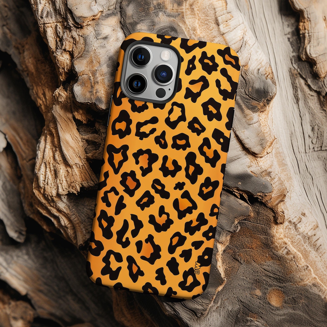 Leopard Print Cheetah Pattern Aesthetic Phone Case for iPhone 15 14 13 ...