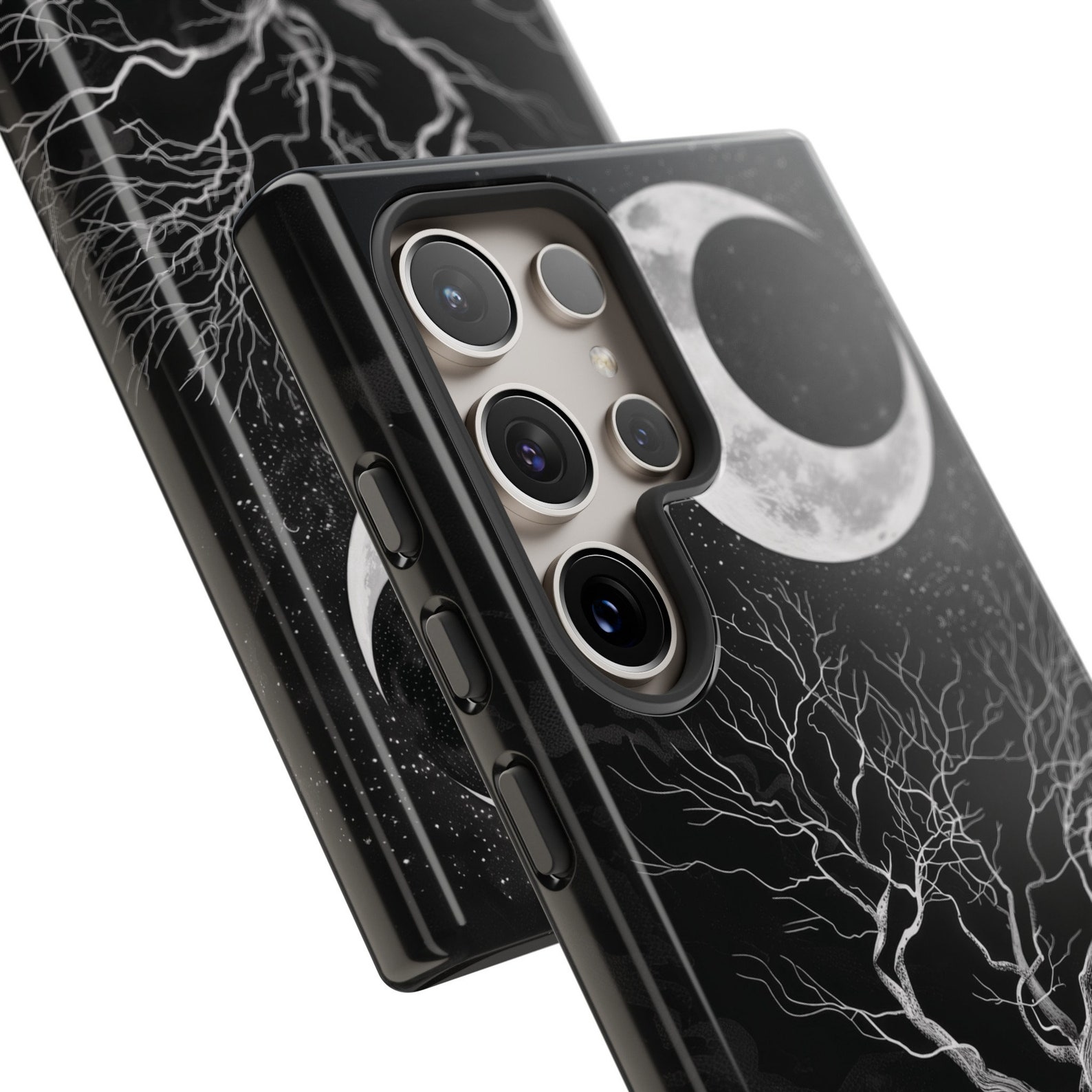 Crescent Moon and Tree Gothic Aesthetic Phone Case for iPhone 8 X XR XS ...