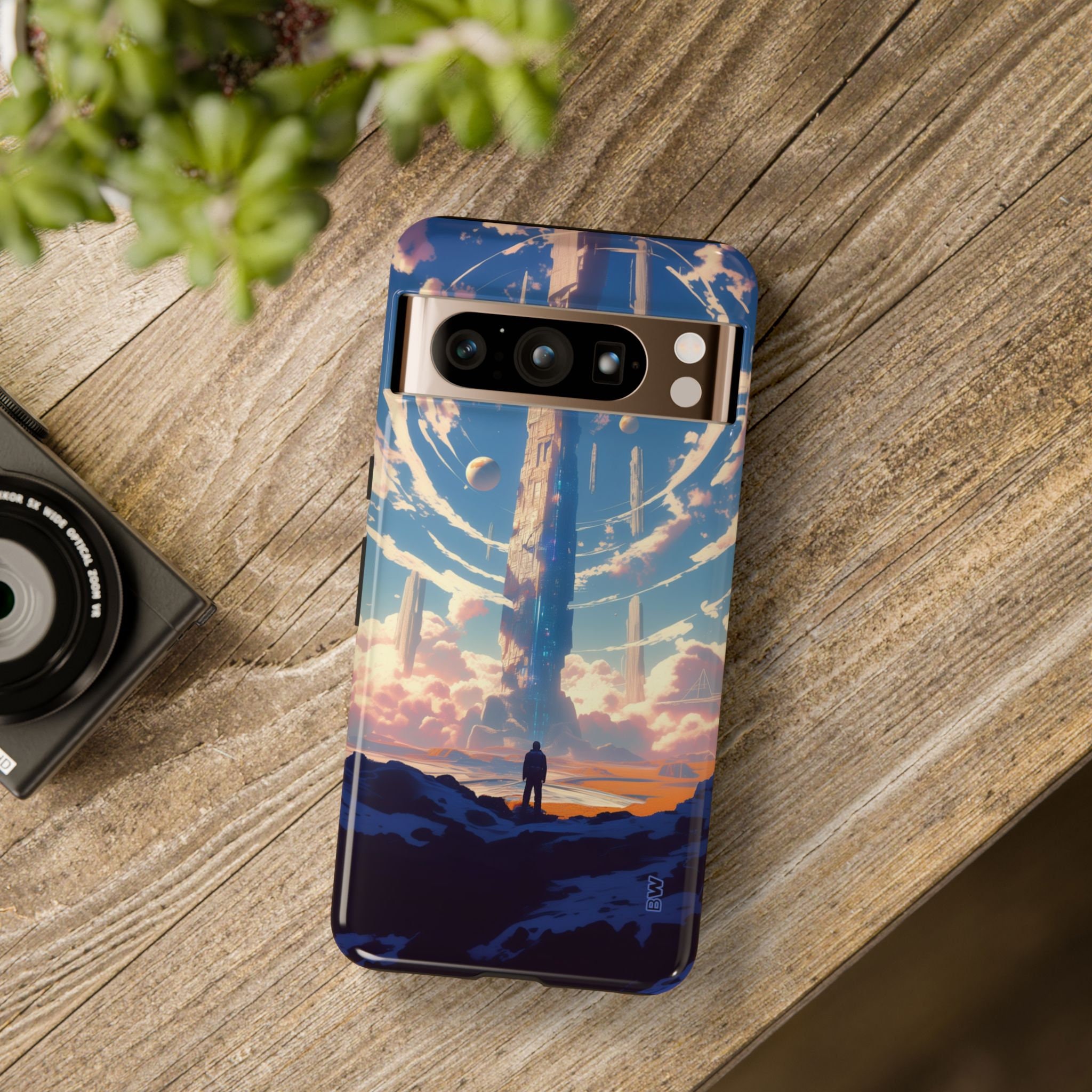 Astronaut and Alien Obelisks Sci-fi Space Phone Case for iPhone 15 14 ...