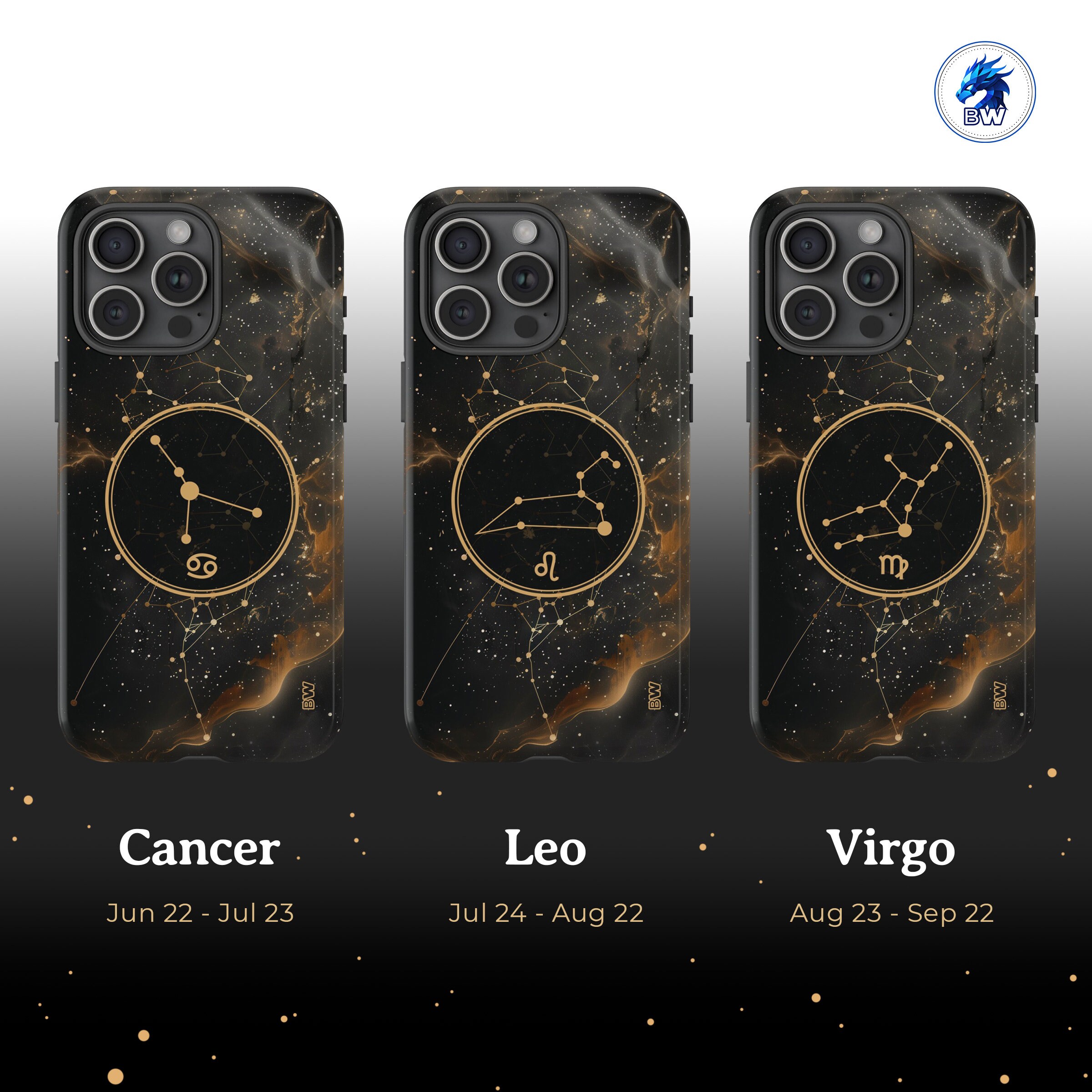 Star Zodiac Glossy Personalized Astrology Phone Case for iPhone 8 X XR ...