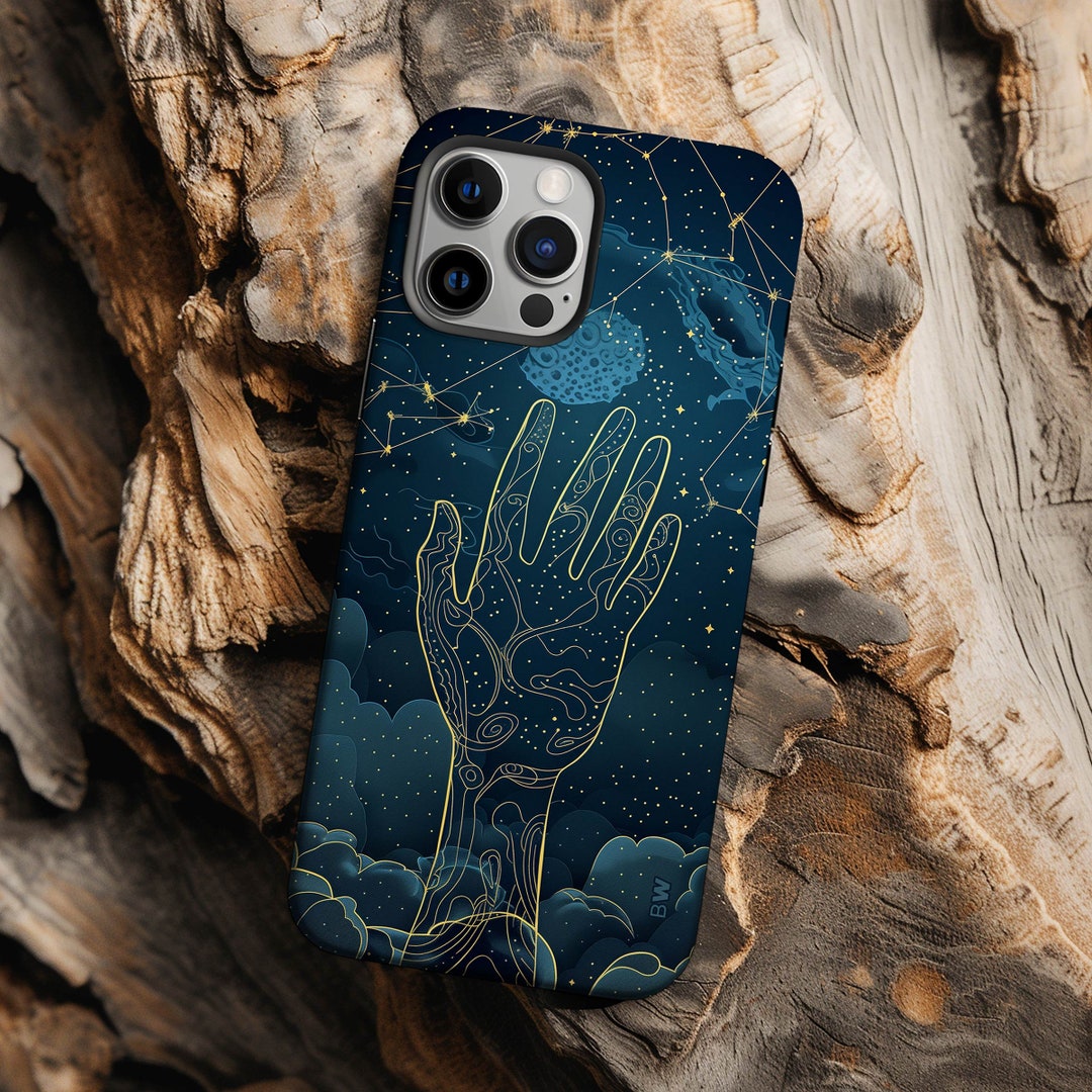 Reaching for the Stars Art Deco Celestial Phone Case for iPhone 8 X XR ...