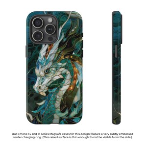 Chinese Dragon Stained Glass Mosaic Phone Case for iPhone 15 14 13 12 ...