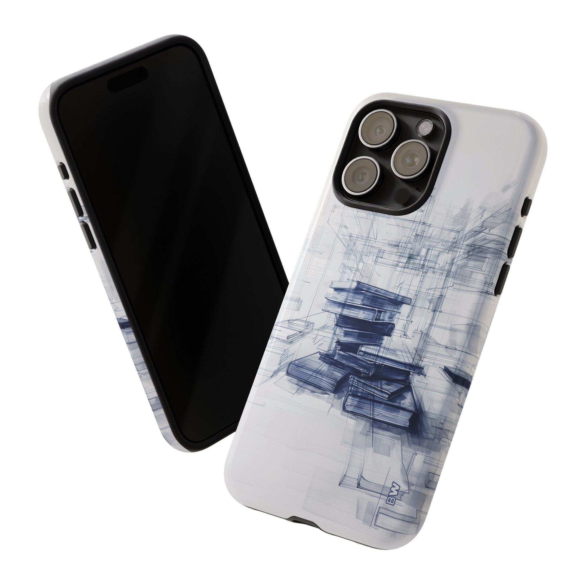 Bookstack Blueprint Reader Phone Case Gift for Book Lovers for iPhone ...