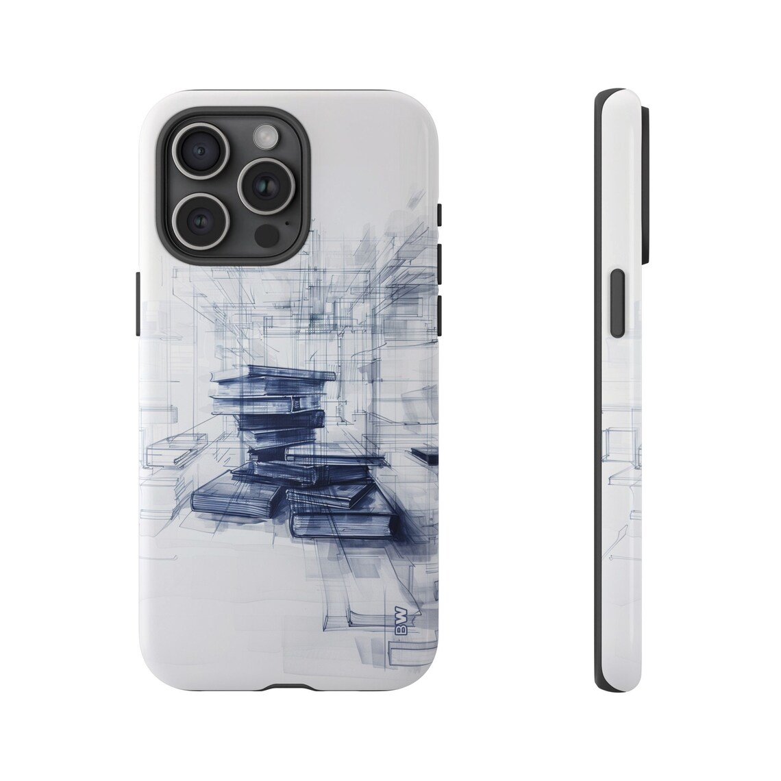 Bookstack Blueprint Reader Phone Case Gift for Book Lovers for iPhone ...