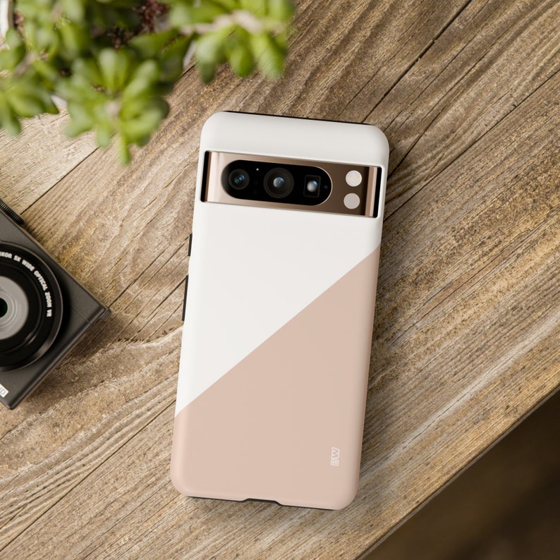 Minimalist Diagonal Two-tone Matte Phone Case Cover for iPhone 15 14 13 ...