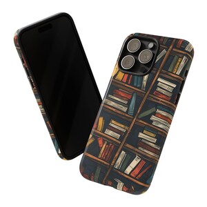 Grungy Bookshelves Bookish Phone Case Gift for Book Lovers for iPhone ...