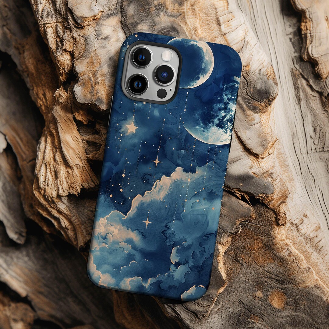 Hanging Stars and Moons Surreal Celestial Phone Case for iPhone 8 X XR ...