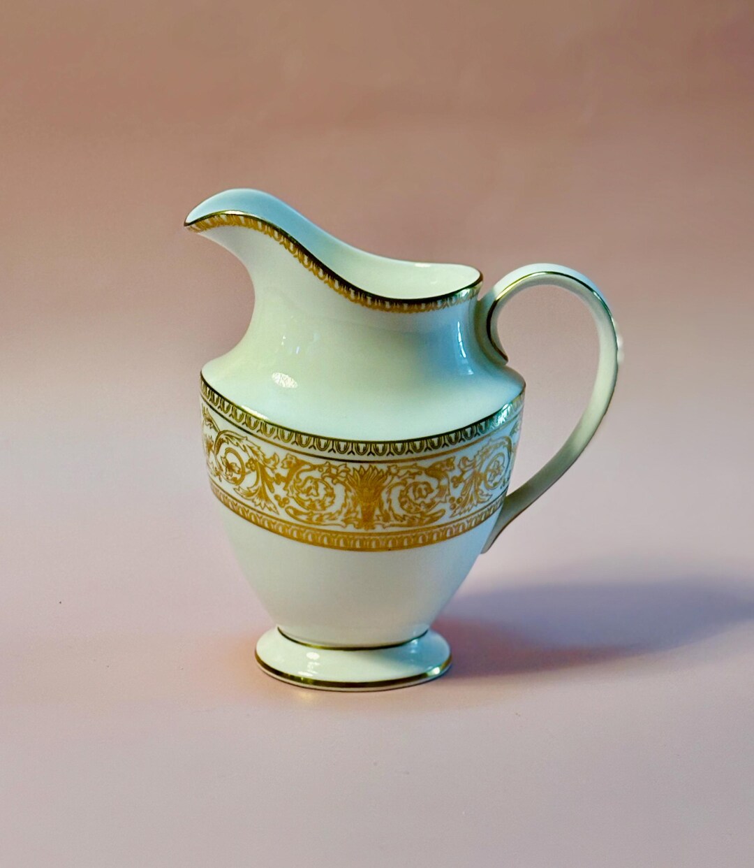 Royal Doulton Sovereign Gold Scroll and Leaf Rim Creamer - Etsy