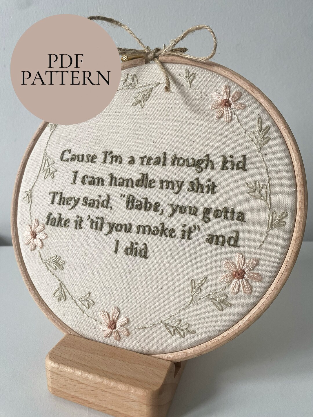 Real Tough Kid PDF Embroidery Pattern - Etsy