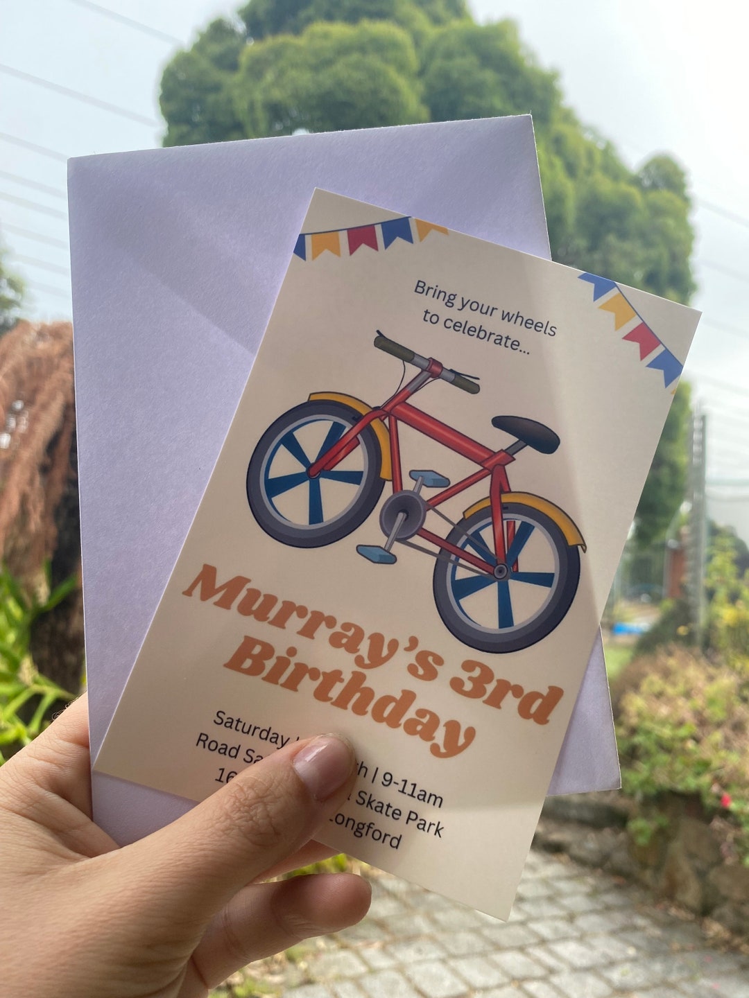 Custom Bike Party Invitation File - Etsy