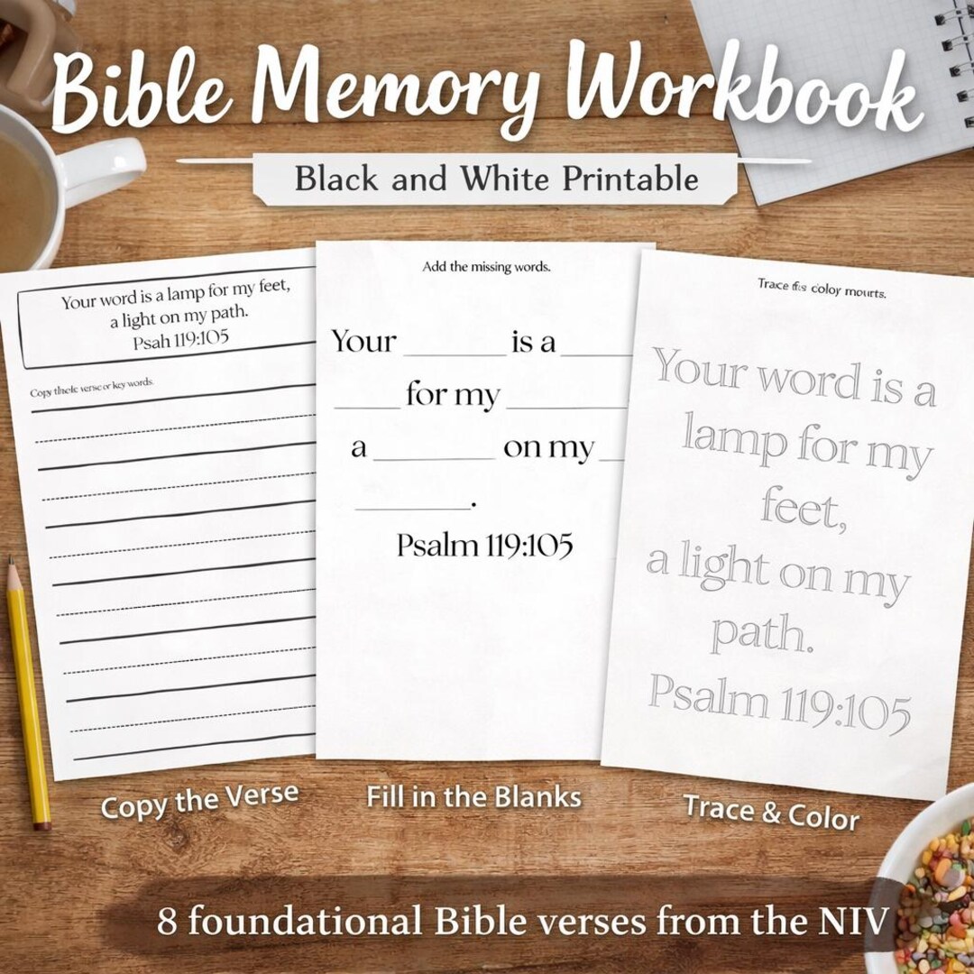 Bible Memory Workbook Printable - Etsy
