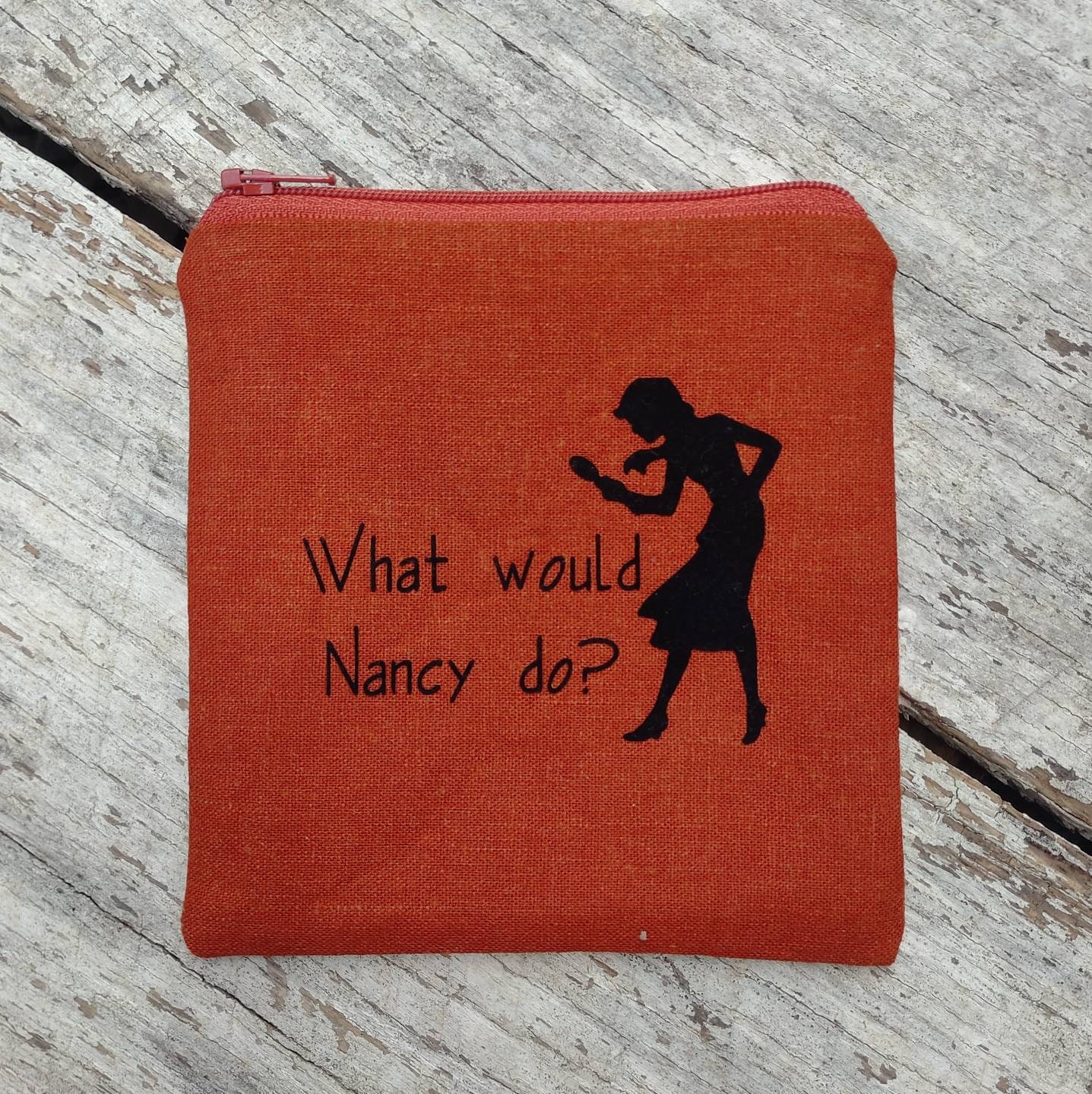 What Would Nancy Do? Zipper Pouch. Nancy Drew Bag. Carolyn Keene Fans ...