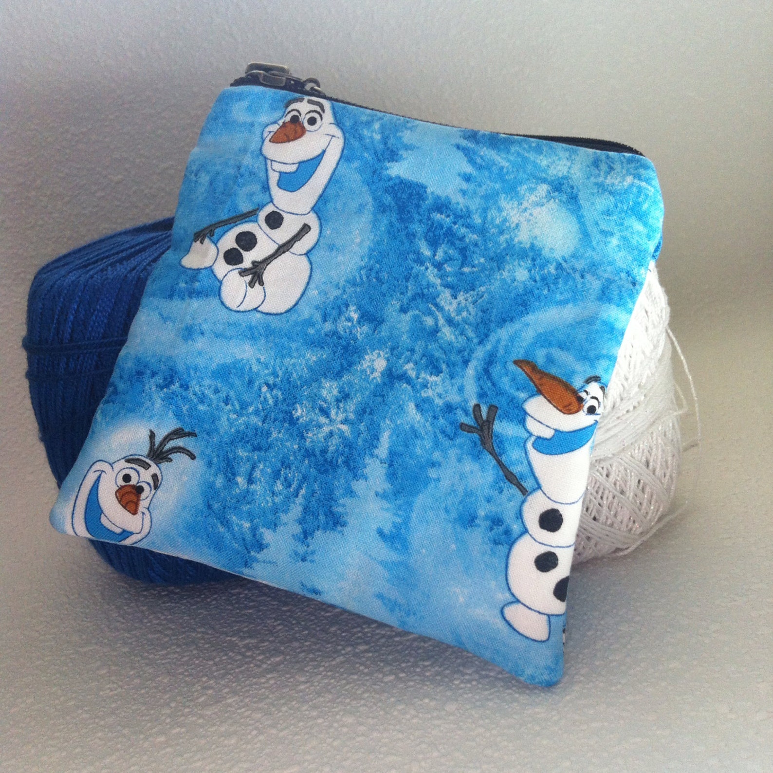 Olaf Square Zipper Pouch With Beaded Pull - Etsy