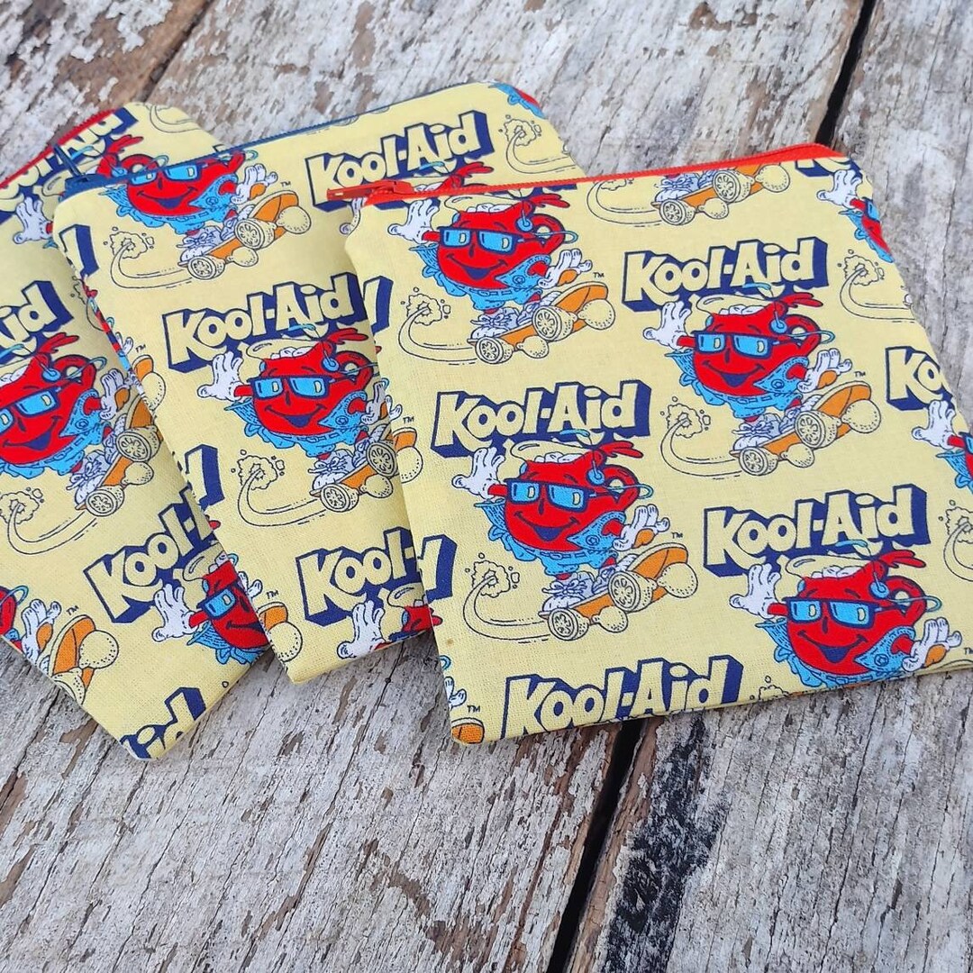 Retro Kool-aid Man Themed Square Zipper Pouches. Oh Yeah Soft Drinks ...