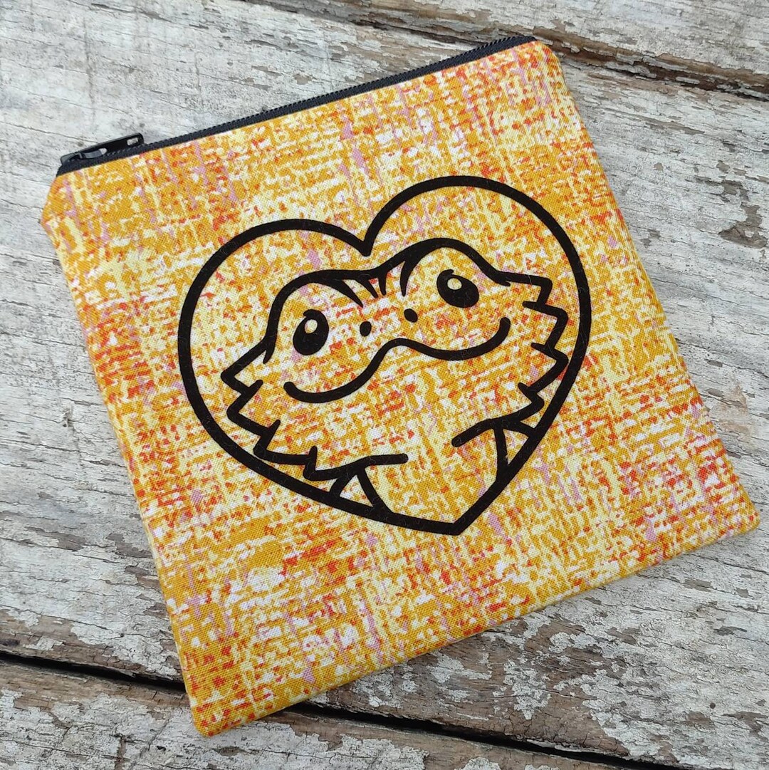 Bearded Dragon Zipper Pouch. Great Gift for Beardie Parents. I Heart ...