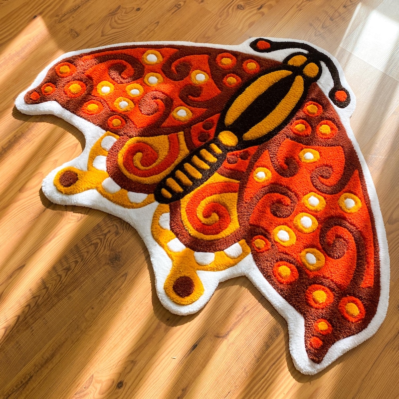 Butterfly Tufted Rug - Etsy