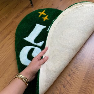 Self Love Club Tufted Rug / Green Heart Aesthetic Carpet for Cozy ...