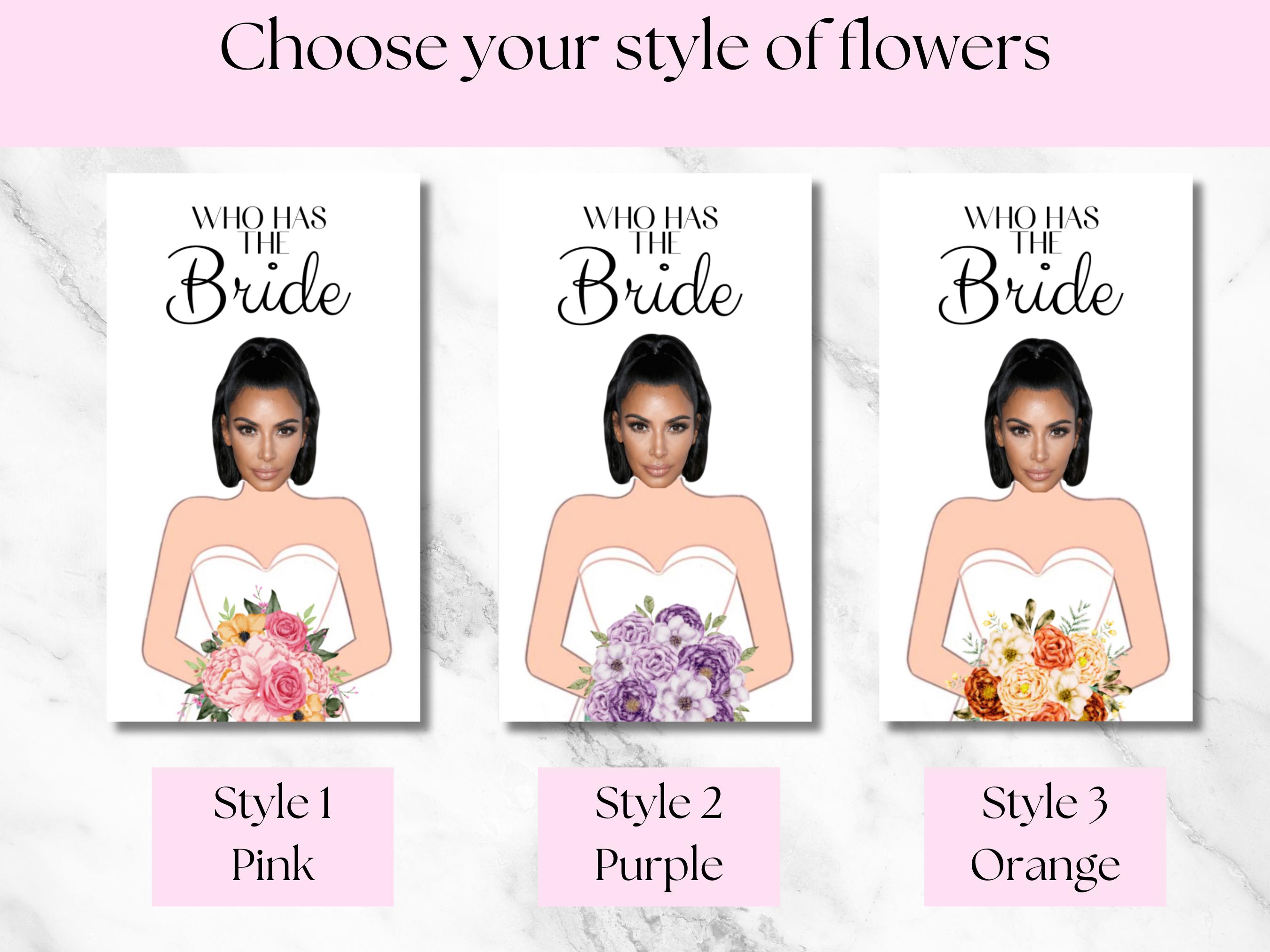 Who Has the Bride?, Bridal Shower Game, Scratch off Bridal Shower Game ...