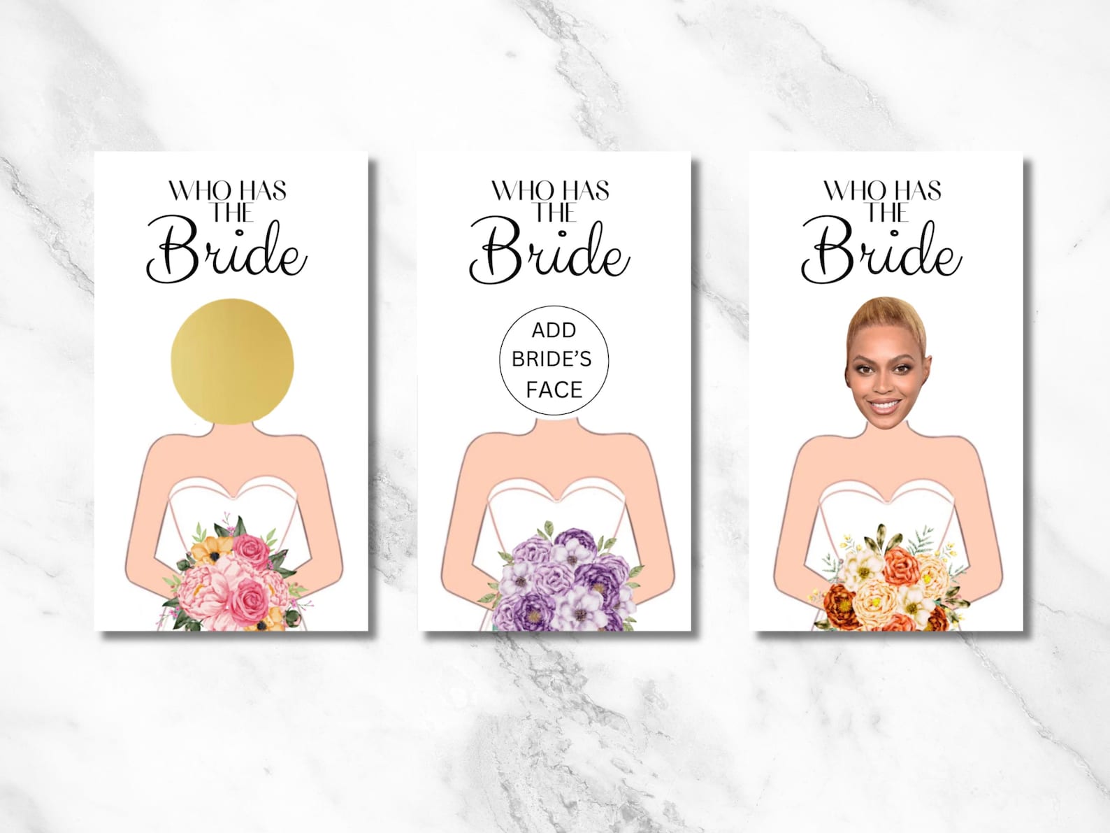 Who Has the Bride?, Bridal Shower Game, Scratch off Bridal Shower Game ...