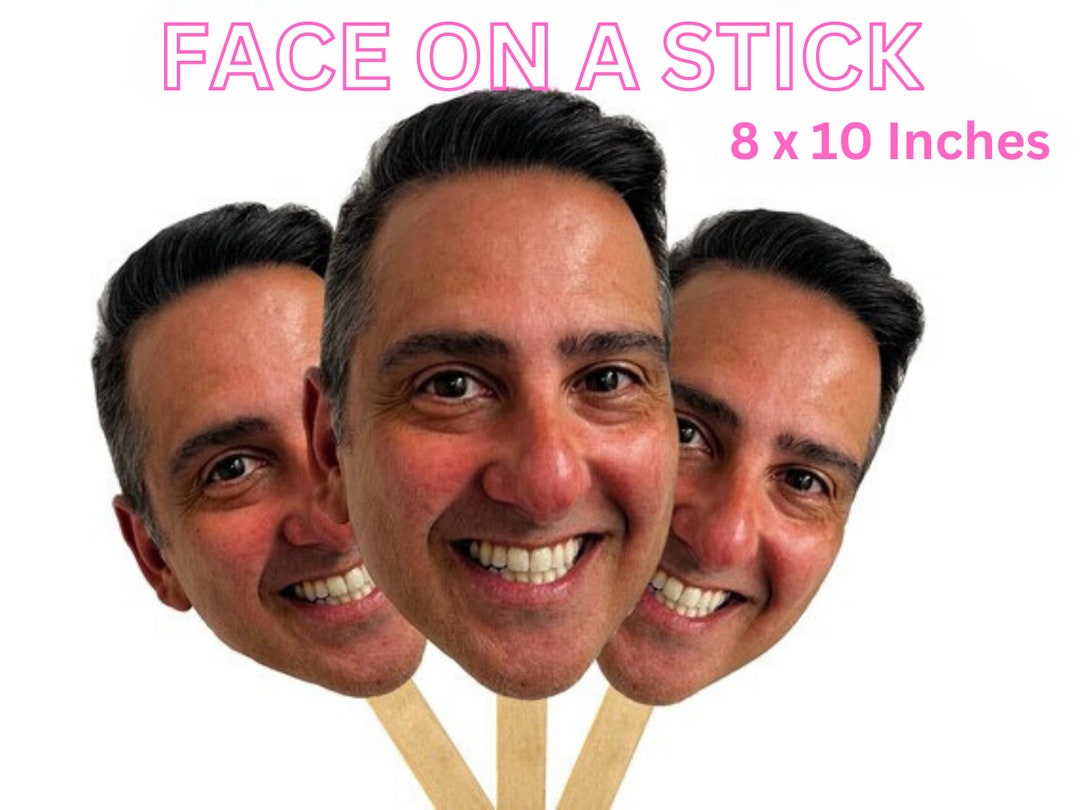 Face on A Stick, Big Head Cutout on A Stick, Bachelorette Party Favors ...