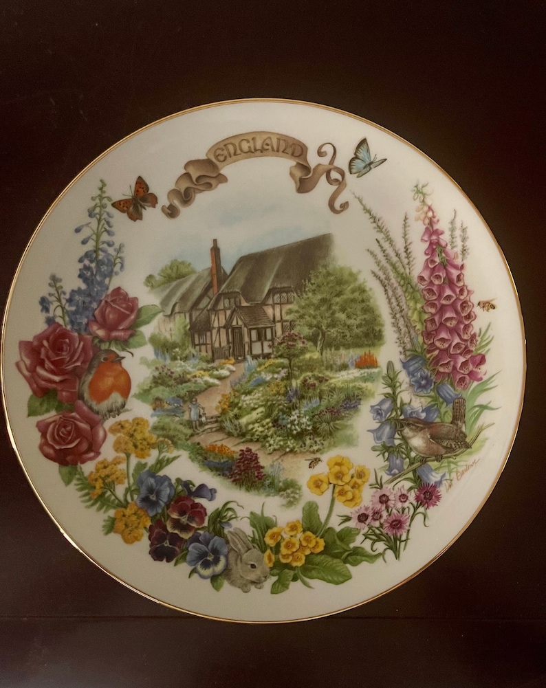 Reco english Country Garden Plate - Etsy