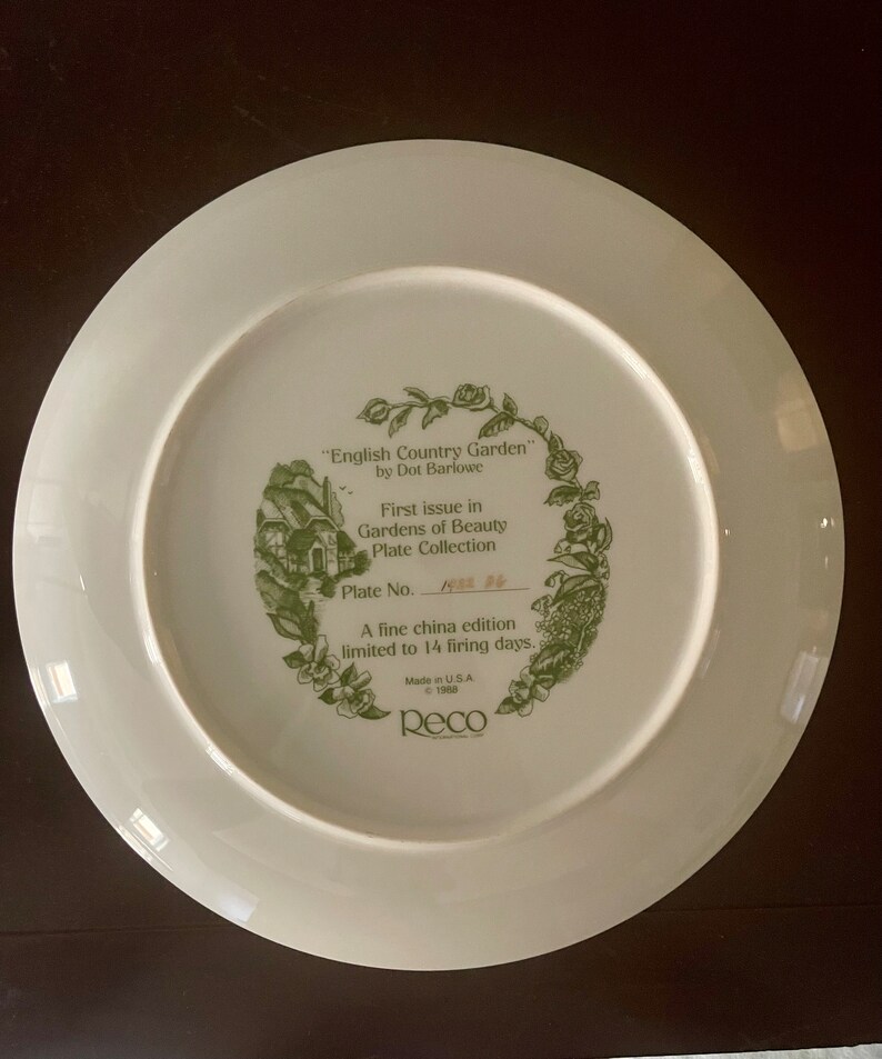 Reco english Country Garden Plate - Etsy