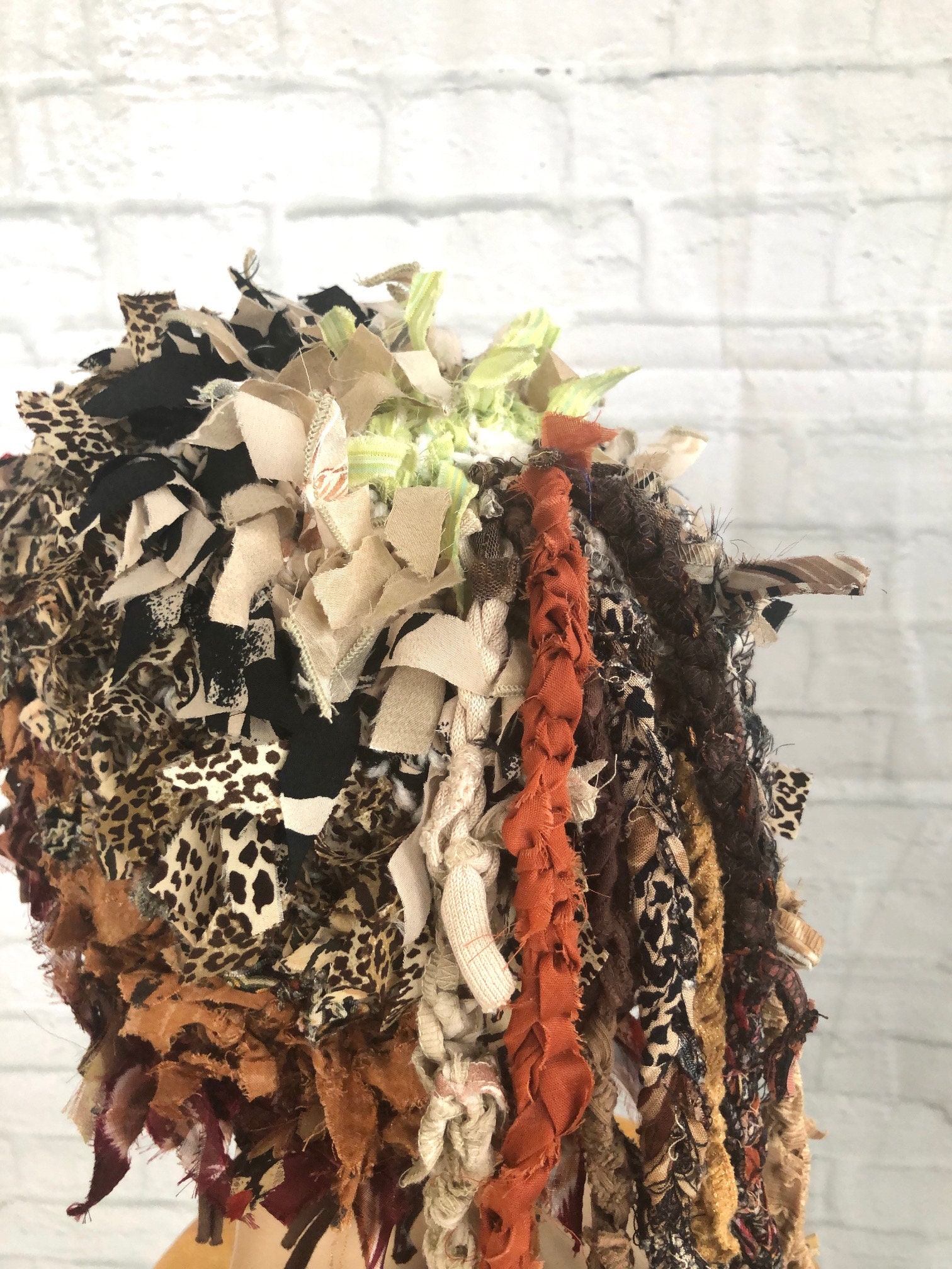 Boho Hat Rag Hat Creative Crochet Hat Freeform Hat Shabby Chic ...