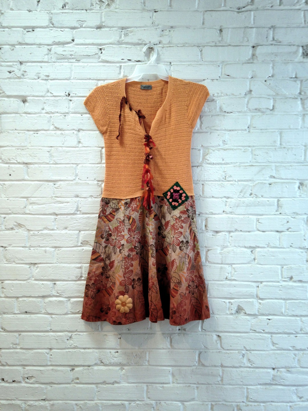 Upcycled Clothing Dress Eco Clothing Artsy Babydoll Dress Shabby Boho ...